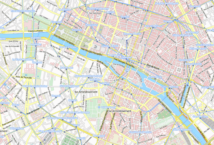 Stadtplan - Paris: Attraktionen und Hotelbuchung